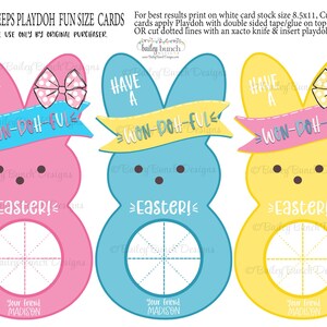 Easter Bunny Peeps Playdoh, Play Dough Gift, Easter Gift, School Gift ...