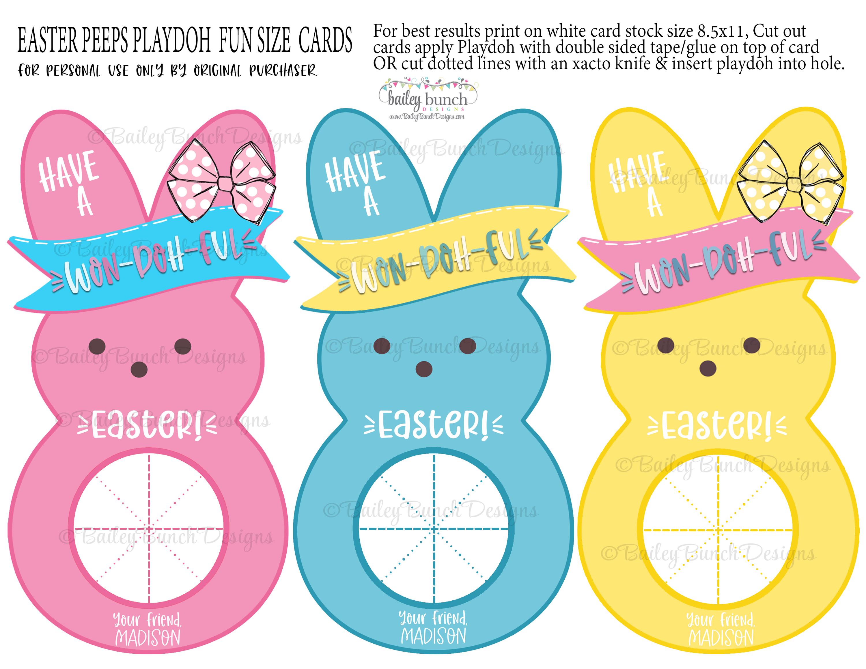 Easter Bunny Peeps Playdoh, Play Dough Gift, Easter Gift, School Gift ...