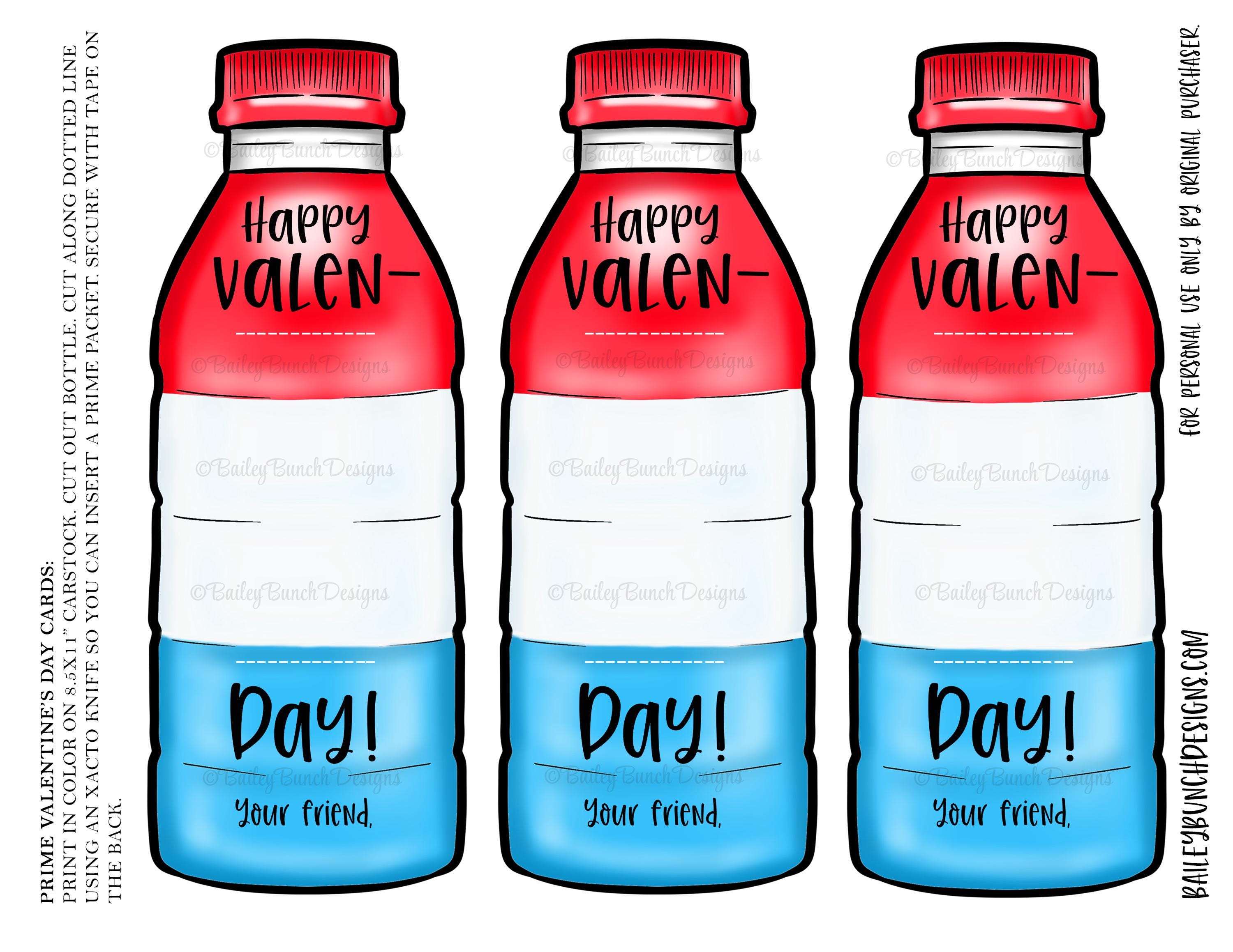 Prime Drink Valentine Classroom Party Printable Template Digital ...