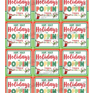 Holiday Pop It Fidget Gift Tags, Holiday Gifts, Teacher Gifts, Pop-it ...