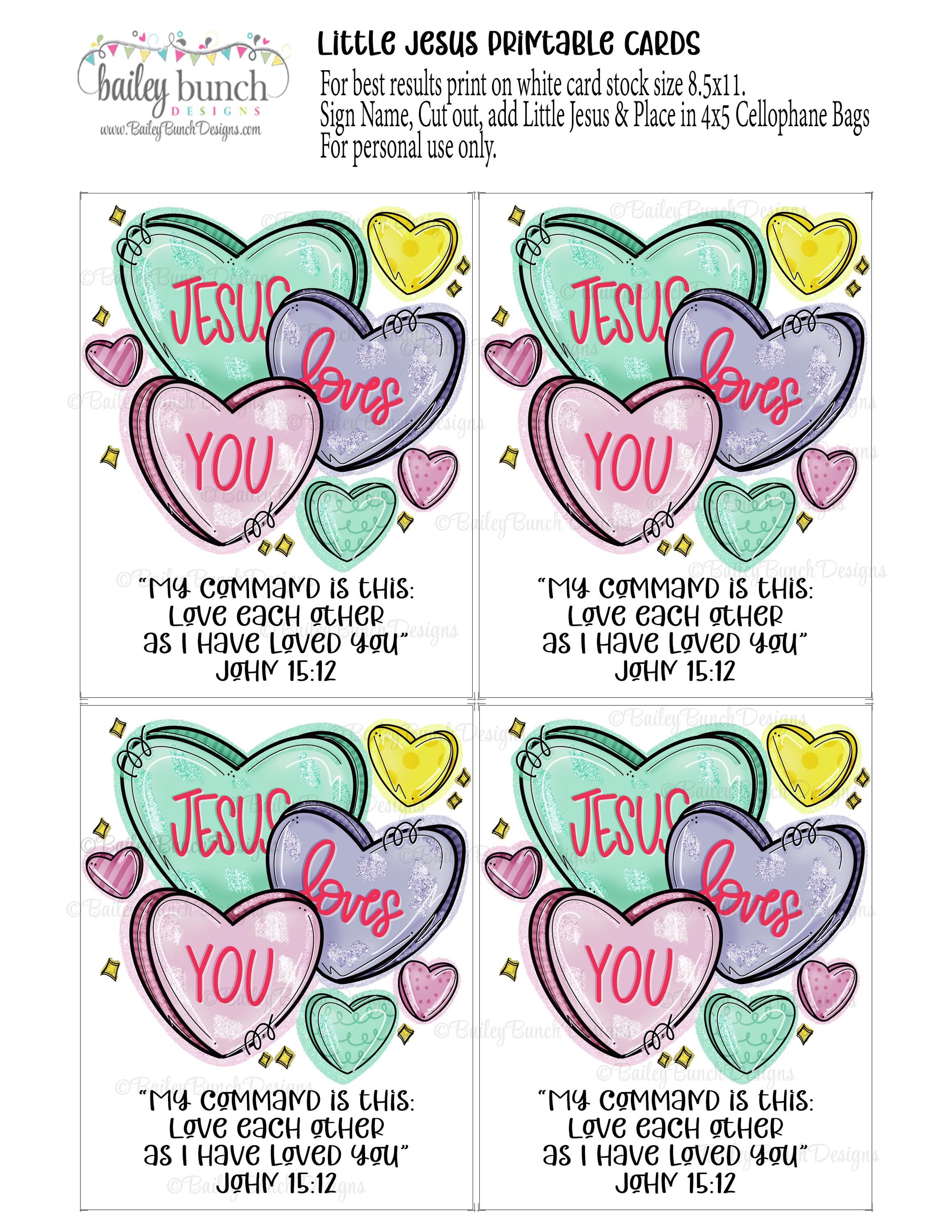 Little Jesus Valentine Card Jesus Loves You Valentine Conversation ...