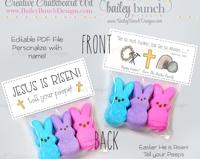 Easter Treat Bag Topper - Printable File - Instant Download / Easter ...