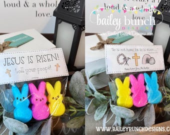 Jesus is Risen...tell Your Peeps - Easter Treat Bag Toppers | Printable ...