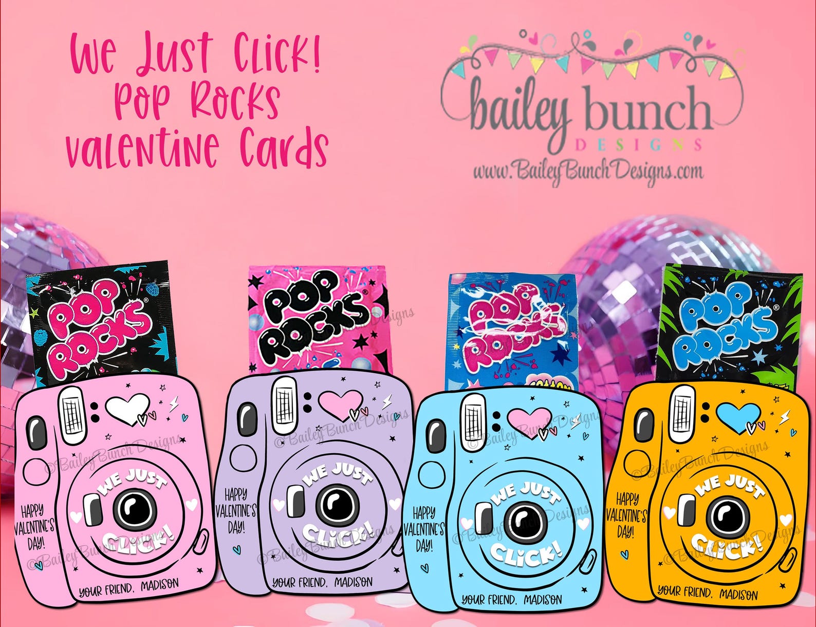 Camera Valentine Template Printable Download Instant Camera Card Design ...