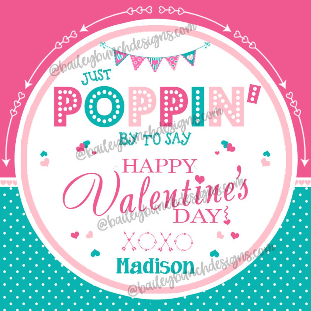 Valentine Pop It Fidget Gift Tags Valentines Gifts Teacher Gifts Pop ...