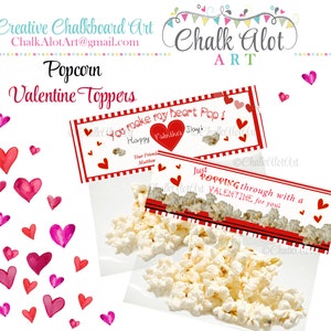 You Make My Heart POP Treat Bag Toppers, Popping Through With a ...