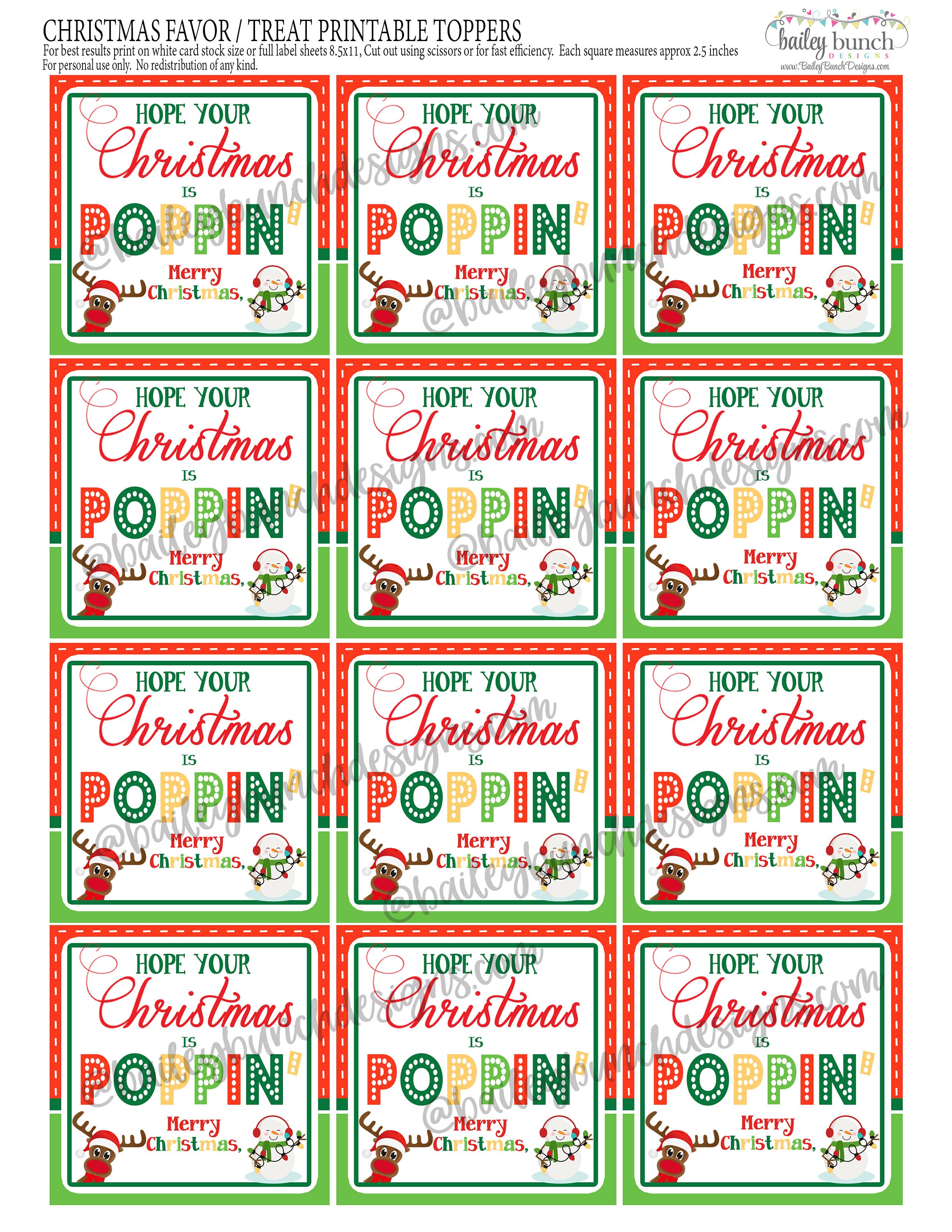 Christmas Pop It Fidget Gift Tags Gifts Teacher Gifts Pop-it - Etsy