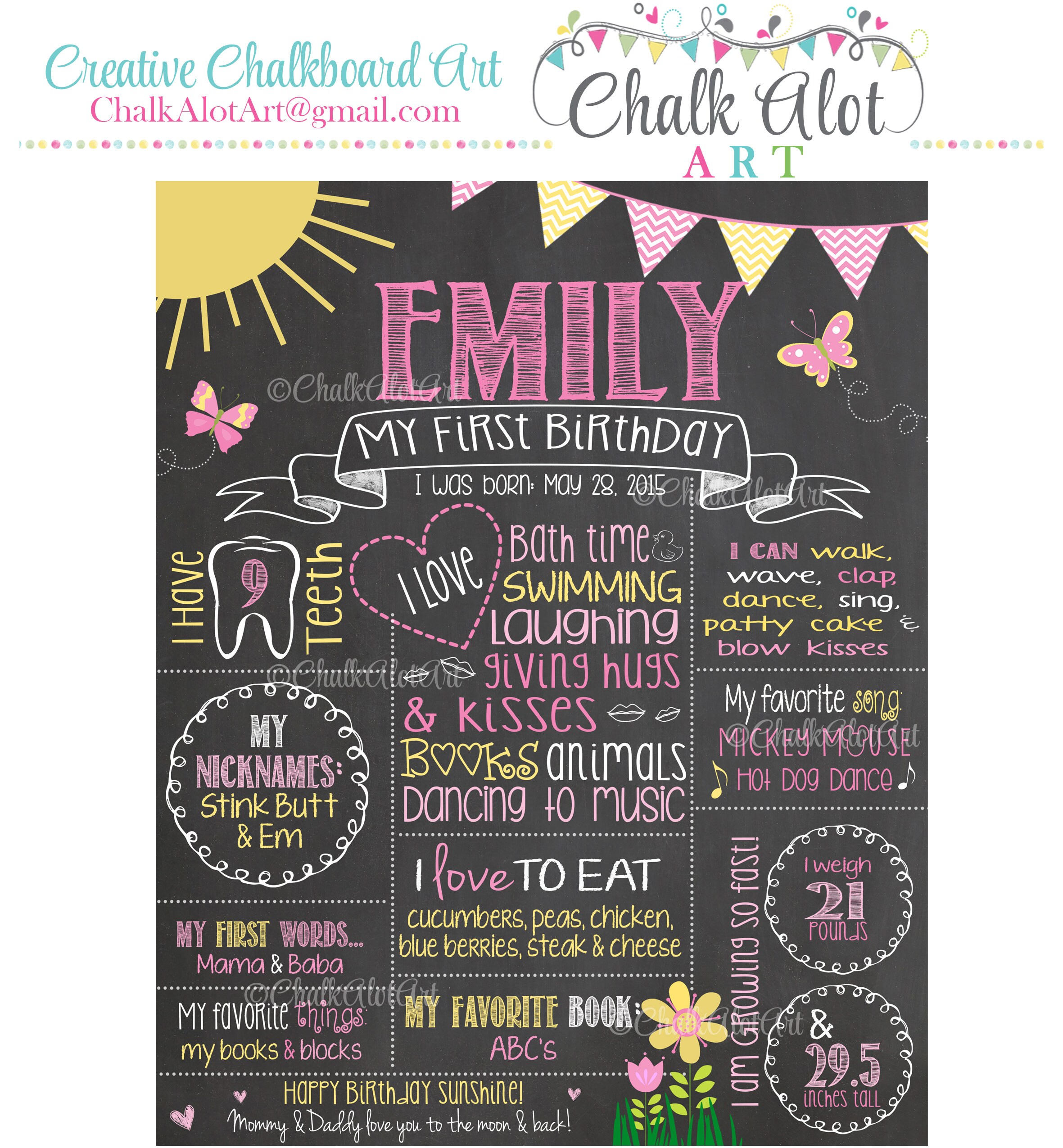 You are my sunshine Birthday Chalkboard Sunshine Birthday | Etsy