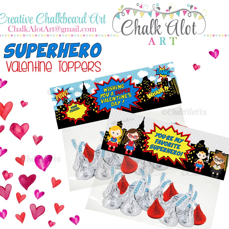 Superhero Valentine - Etsy