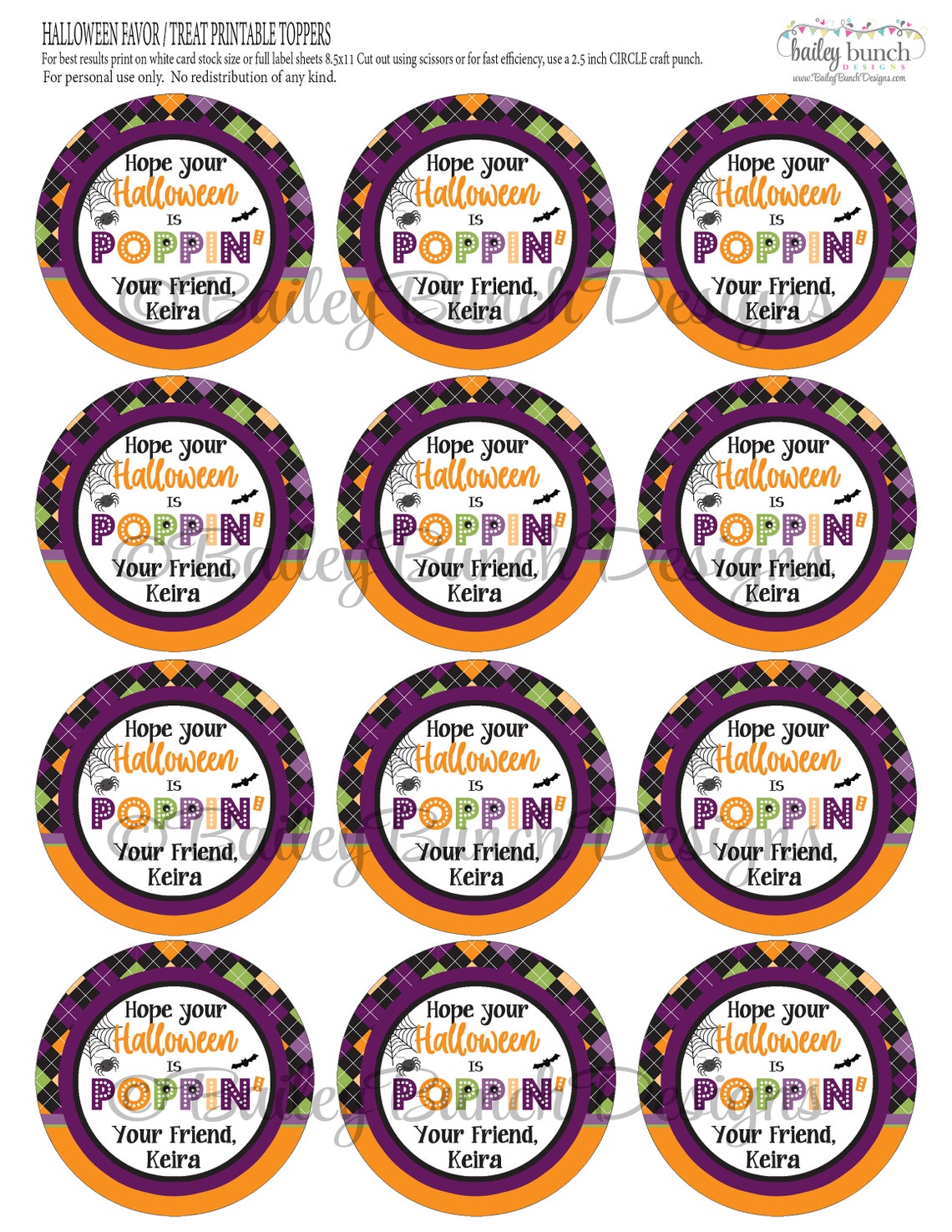 Halloween Pop It Fidget Gift Tags Halloween Gifts Teacher - Etsy