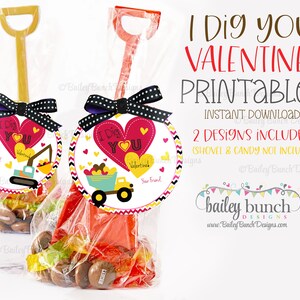 I Dig You Gift Tags, Valentine Gifts, Valentine's, Party Favor Gift ...
