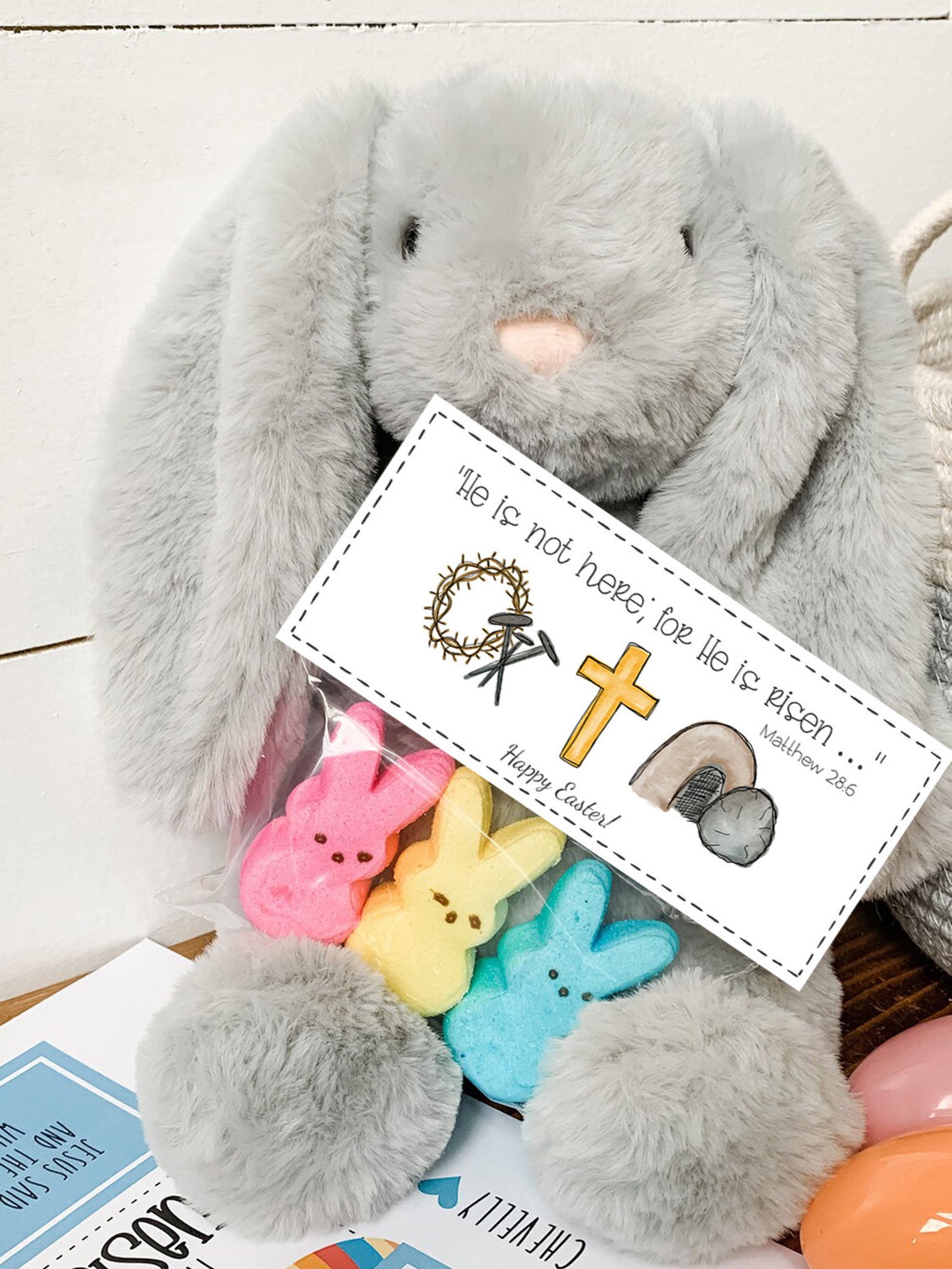 He is Risen Tell Your Peeps Easter Treat Bag Toppers Jesus - Etsy