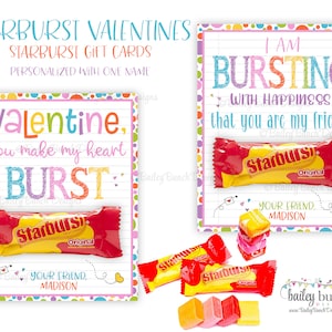 Starburst Valentines, Heart Burst Valentine, 2 Different Designs ...