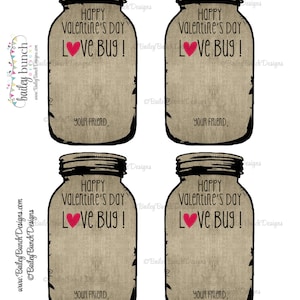 Love Bug Valentines, Love Bug Valentine Favors, Valentine's Day. Bug ...