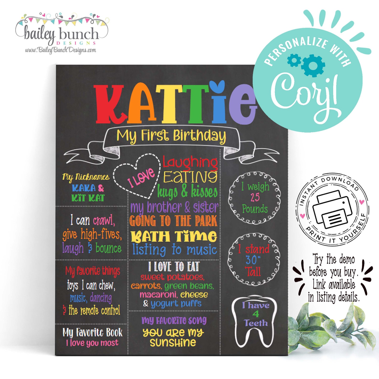 Editable Birthday Sign Milestone Birthday Chalkboard Poster | Etsy