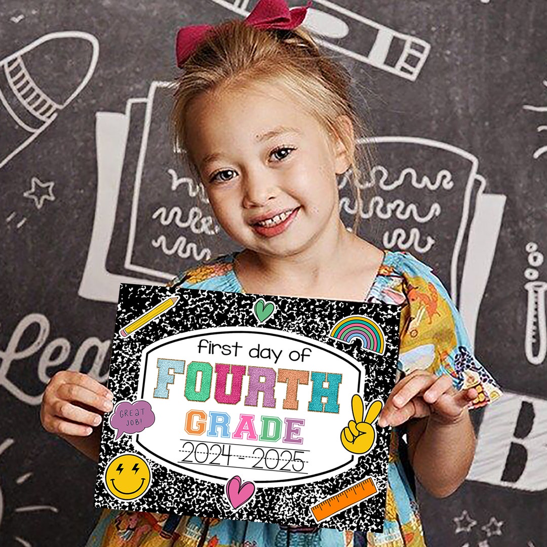 First Day of School Sign: Composition Notebook Design (digital File) - Etsy