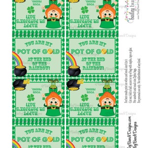 Pot of Gold at the End of the Rainbow St. Patrick's Day Favor Toppers ...