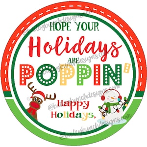 Holiday Pop It Fidget Gift Tags Holiday Gifts Pop-it Gift - Etsy