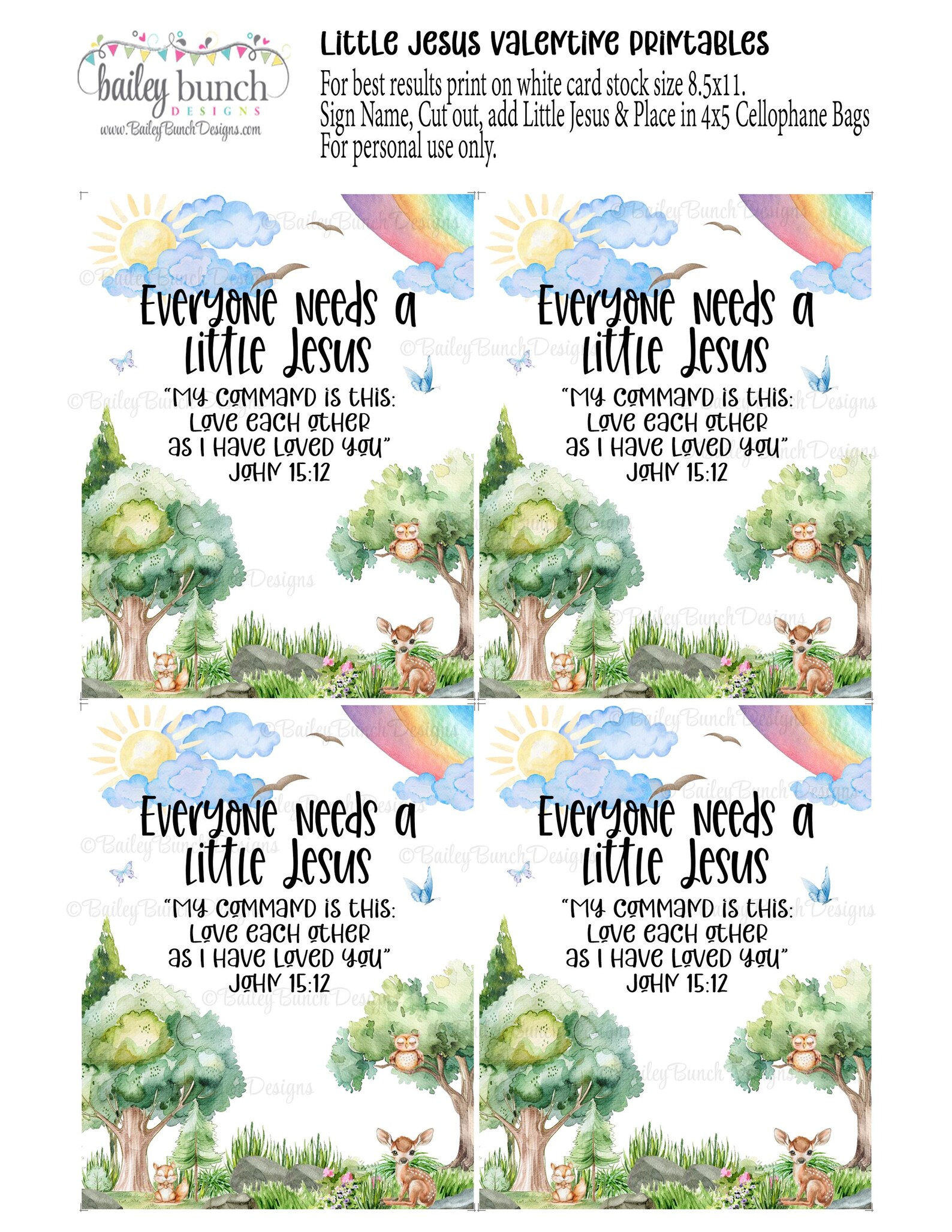 Little Jesus Gift Cards: Printable Scripture Cards, Bible Verse, Share ...