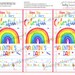 Rainbow Valentines Gift Tags Colorful Valentine's Tags Teacher Pencil ...