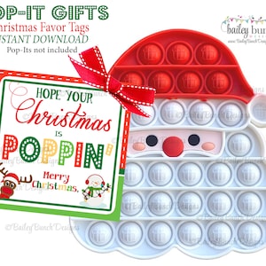 Christmas Pop It Fidget Gift Tags Gifts Teacher Gifts Pop-it Gift ...