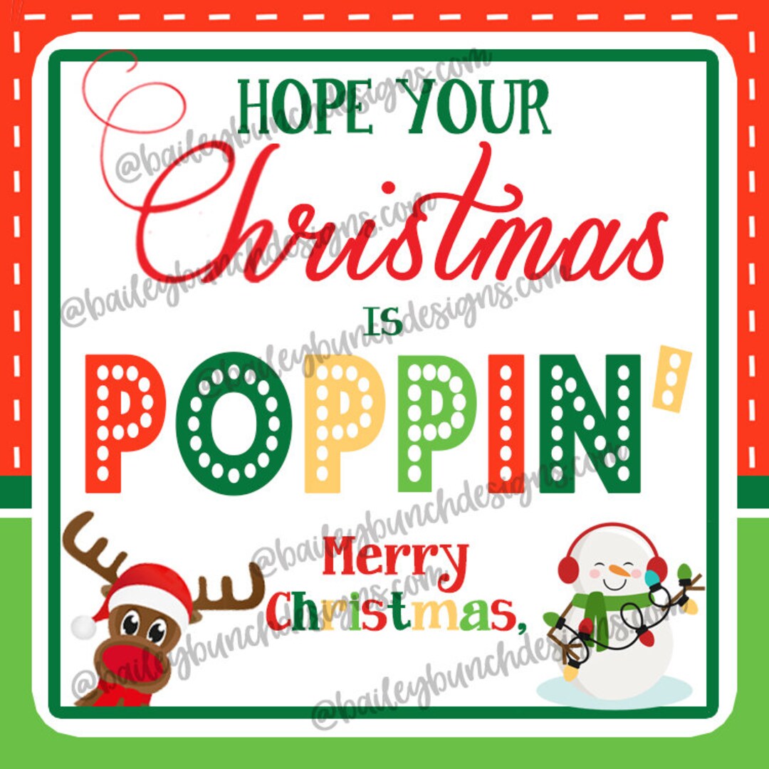 Christmas Pop It Fidget Gift Tags Gifts Teacher Gifts Pop-it Gift ...