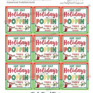 Holiday Pop It Fidget Gift Tags, Holiday Gifts, Teacher Gifts, Pop-it ...
