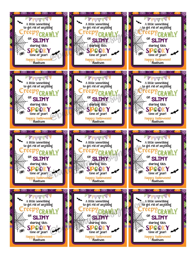 Editable Halloween Spooky Soap Gift Tags Trick or Treat - Etsy