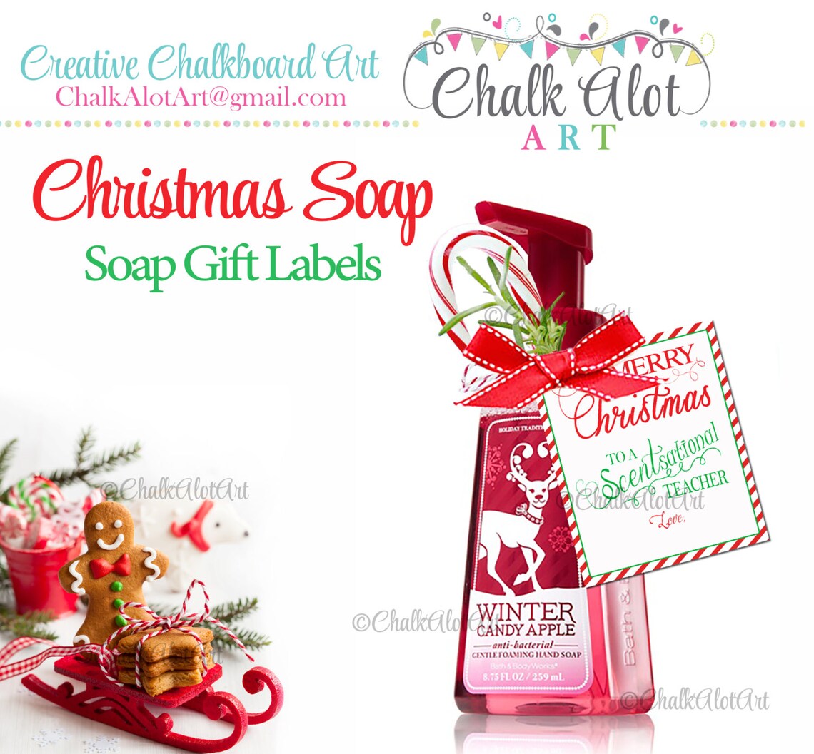 Soap Gift Tags Christmas Gifts Teacher Gifts Soap Gift | Etsy