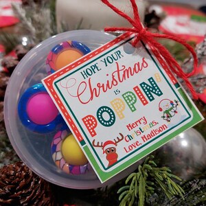 Christmas Pop It Fidget Gift Tags, Christmas Gifts, Teacher Gifts, Pop ...