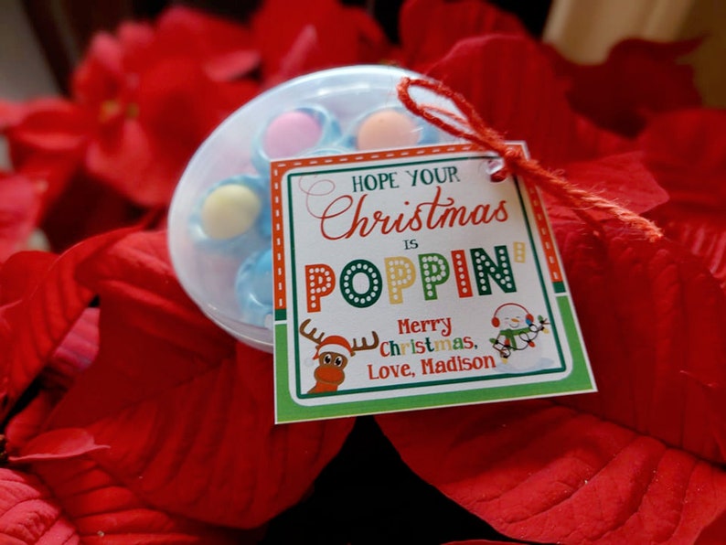 Christmas Pop It Fidget Gift Tags Gifts Teacher Gifts Pop-it | Etsy