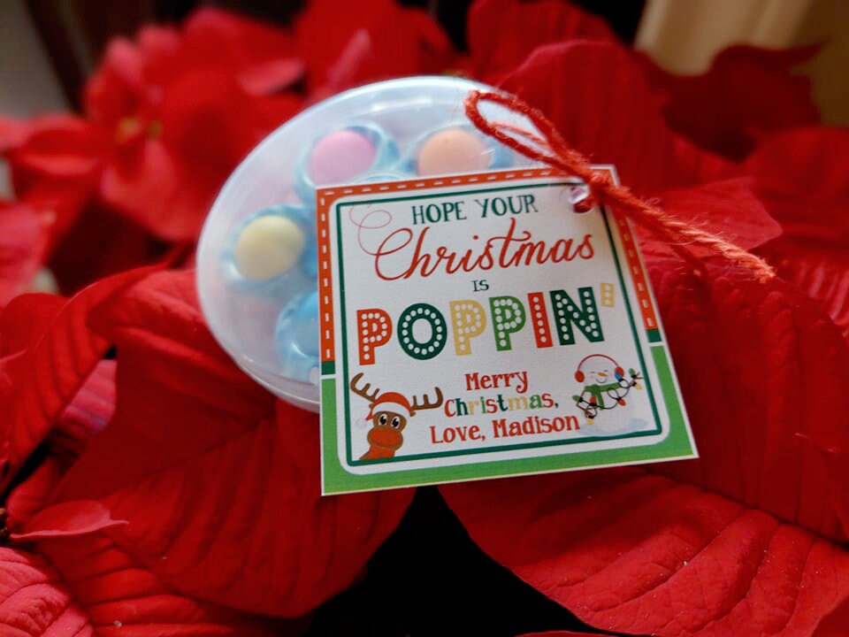 Christmas Pop It Fidget Gift Tags Gifts Teacher Gifts Pop-it | Etsy