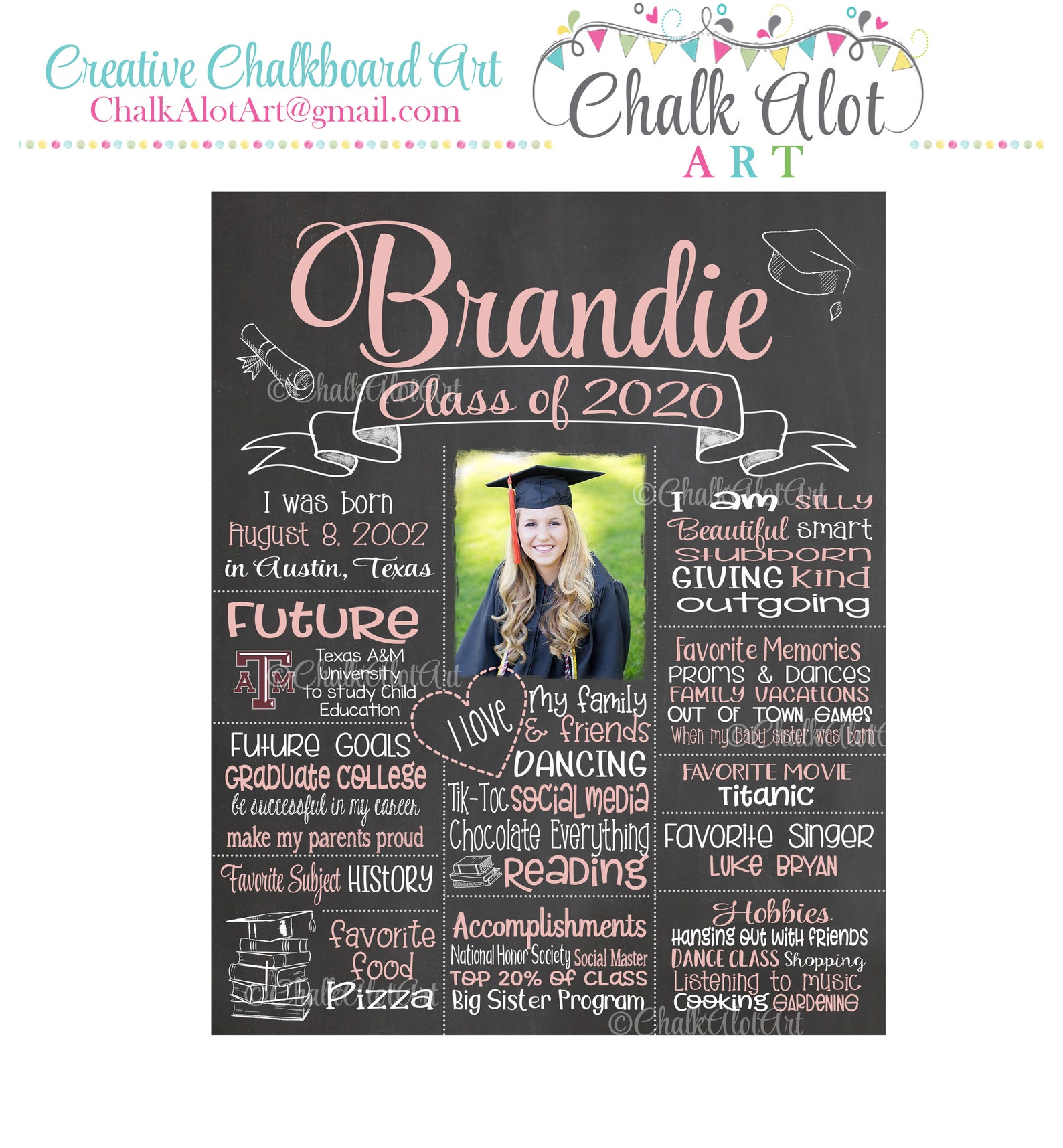 Graduation Sign NEW, Nostalgic PHOTO Class of 2022 Chalkboard, Sign ...