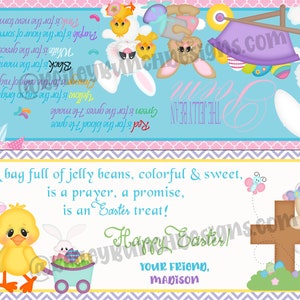 Editable Easter Jelly Bean Poem Gift Tags, Easter, Easter Prayer Gift ...