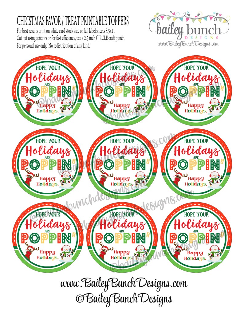 Holiday Pop It Fidget Gift Tags Holiday Gifts Pop-it Gift - Etsy