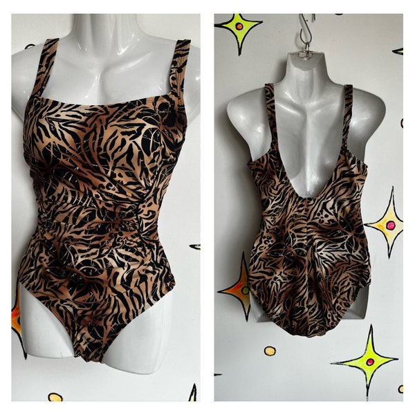 Leopard Print One Piece Swimsuit - Etsy