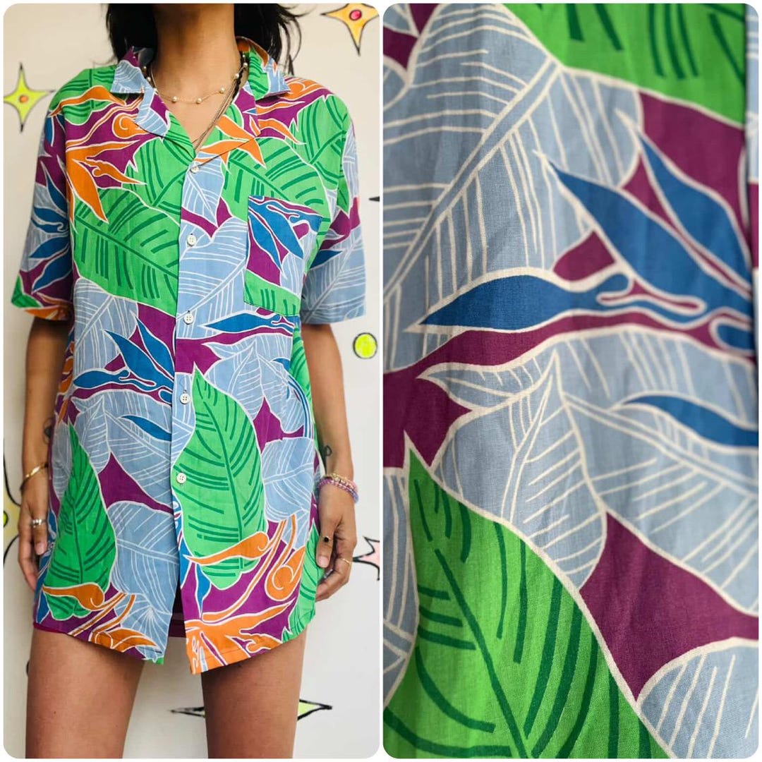 Vintage 80s | Retro Men's Aloha Surf Beach Hawaiian Tiki Party Shirt ...