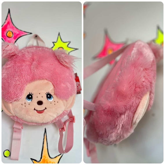 Rare MONCHHICHI Backpack – Pink Kiki Plush Bag by Sek… - Gem