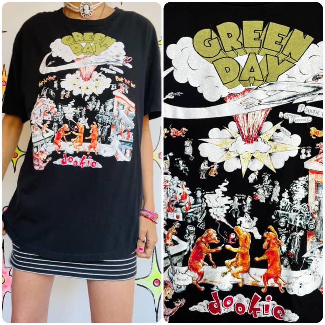 Green Day Dookie Concert Tee T Shirt | Emo Punk Grunge 90s Tee | Size L ...