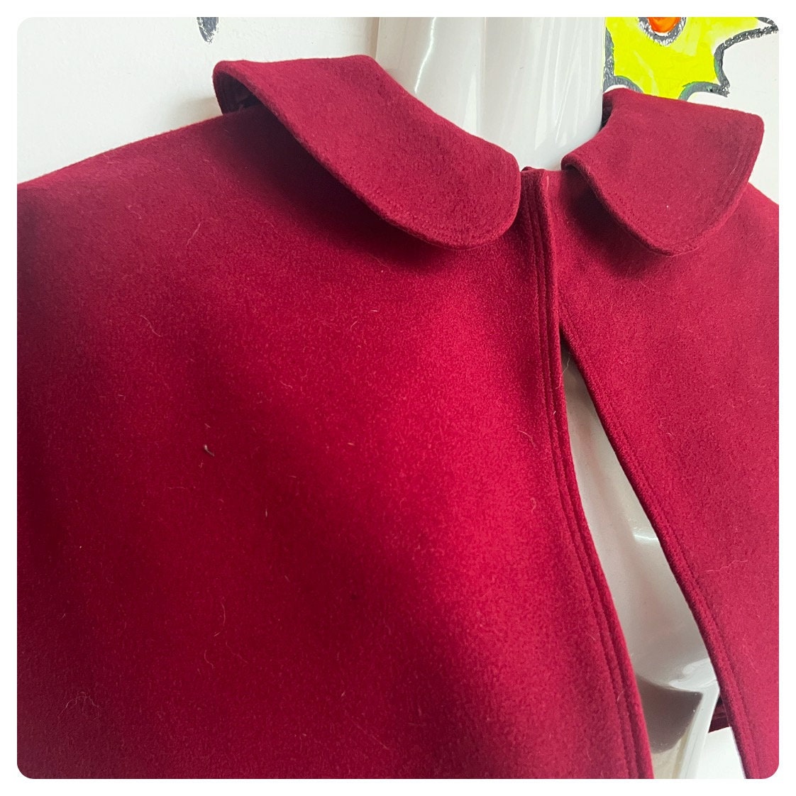 Vintage 1940s Red Mini Caplet Cape Shrug - Etsy