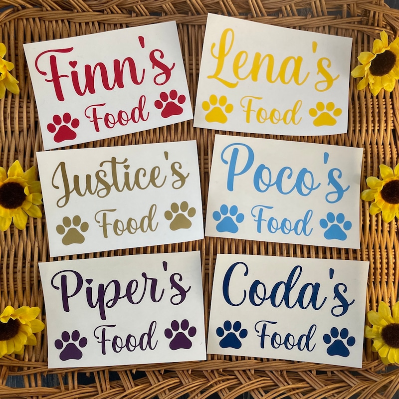 Dog and Cat Food Stickers - Etsy