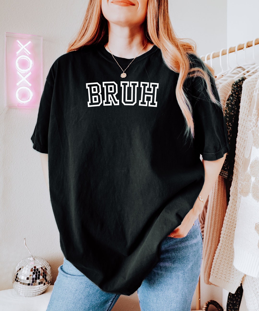 Bruh Bro Varsity Font Heavy Weight Comfort Colors Tee Shirt - Etsy