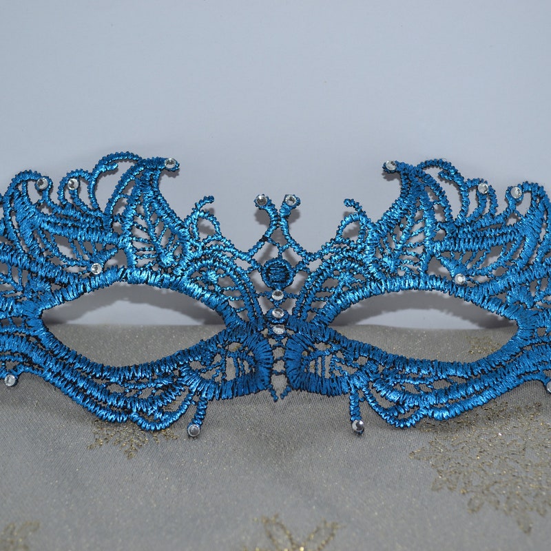 Blue Masquerade Mask - Etsy