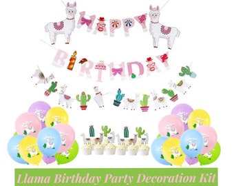 Llama Birthday Party Decoration DIY Home Birthday Complete 27 | Etsy UK
