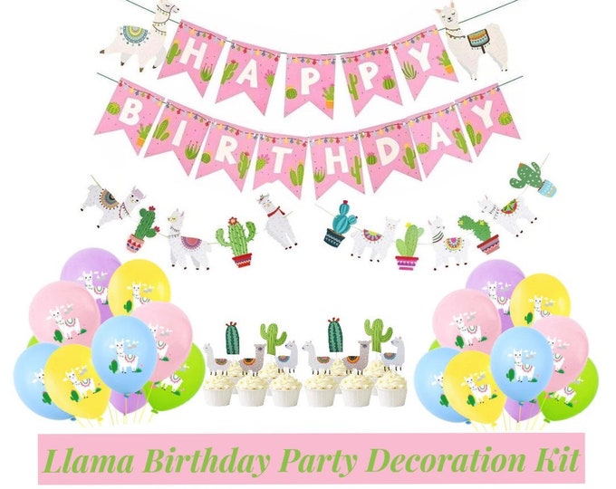 Llama Balloons | Llama Birthday Party | Llama Decorations | Llama Party ...