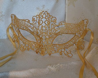 Gold Masquerade Mask - Etsy