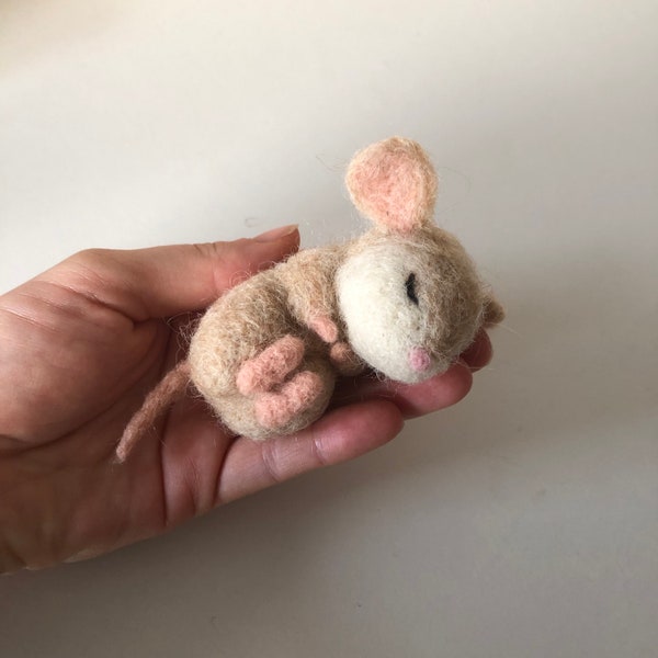 Sleeping Mouse Felted - Etsy