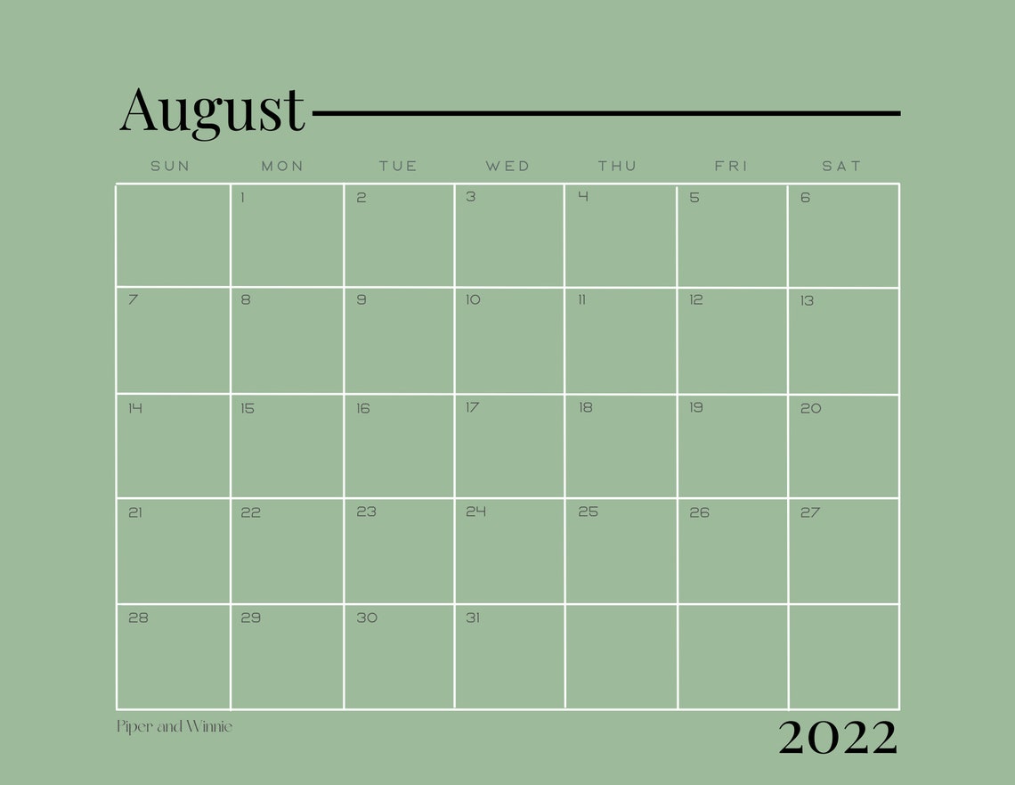 Simple Modern Academic Year Calendar 2022-2023 - Etsy