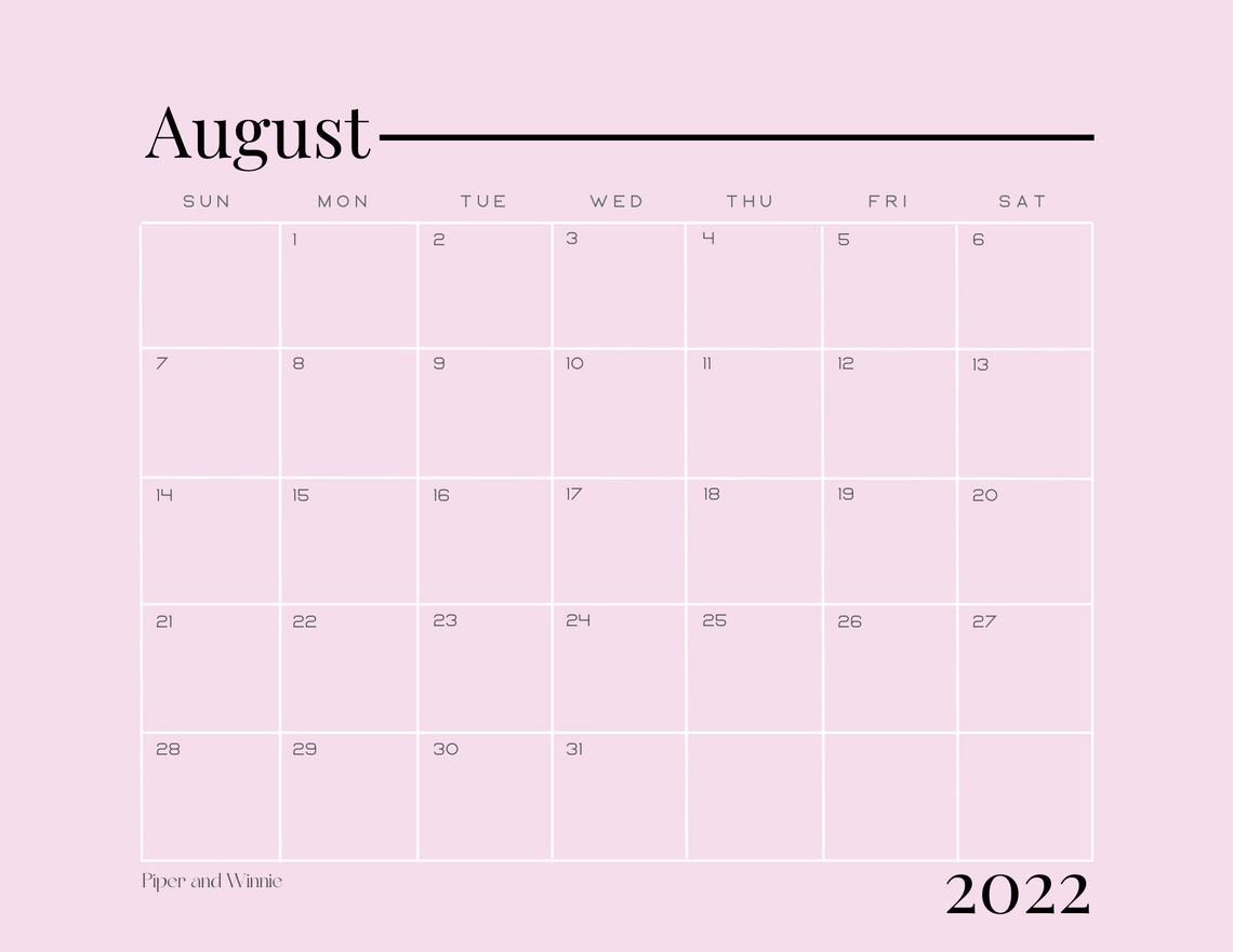 Simple Modern Academic Year Calendar 2022-2023 - Etsy