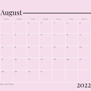Simple Modern Academic Year Calendar 2022-2023 - Etsy